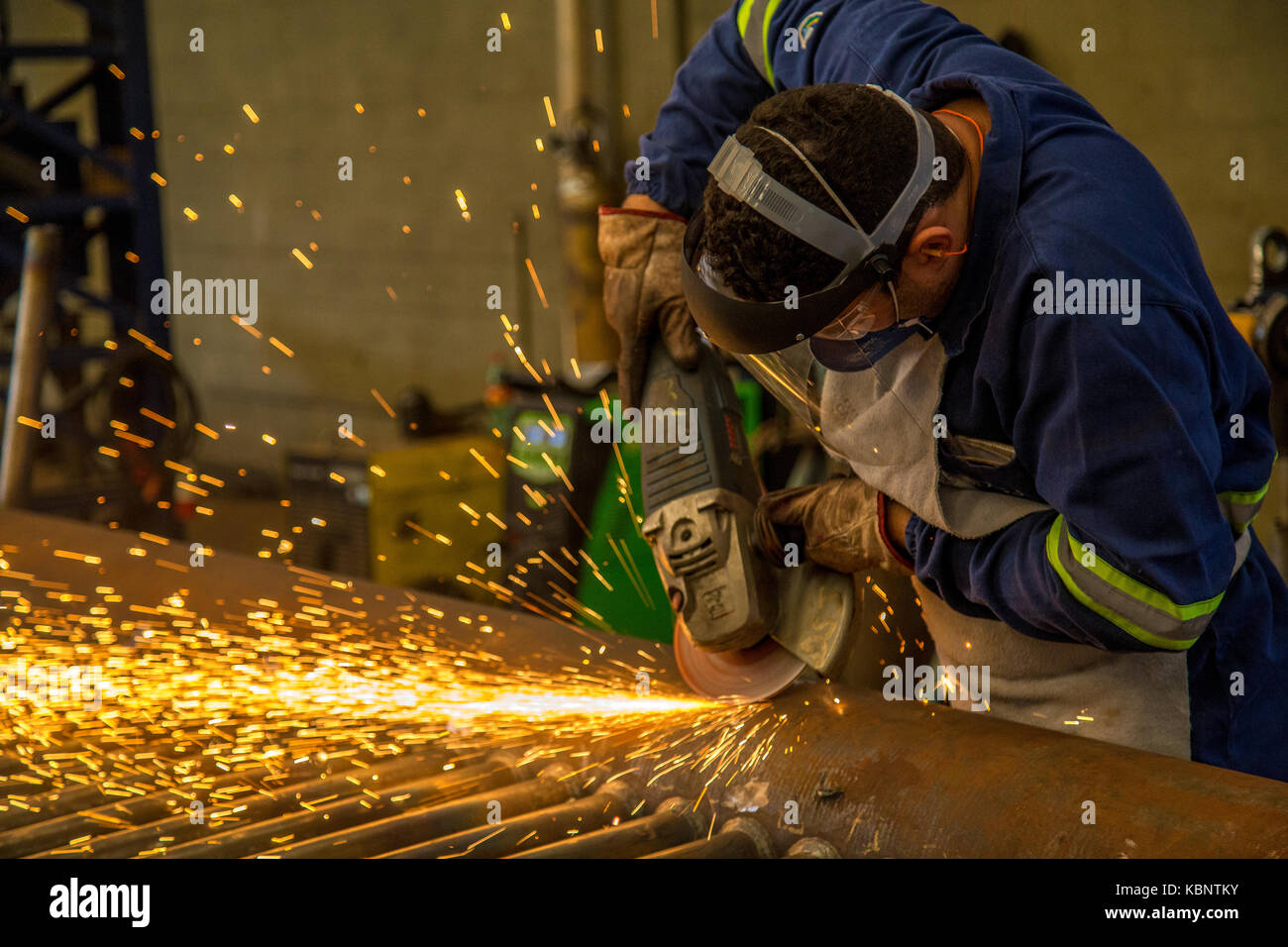 spark industry production man Stock Photo - Alamy