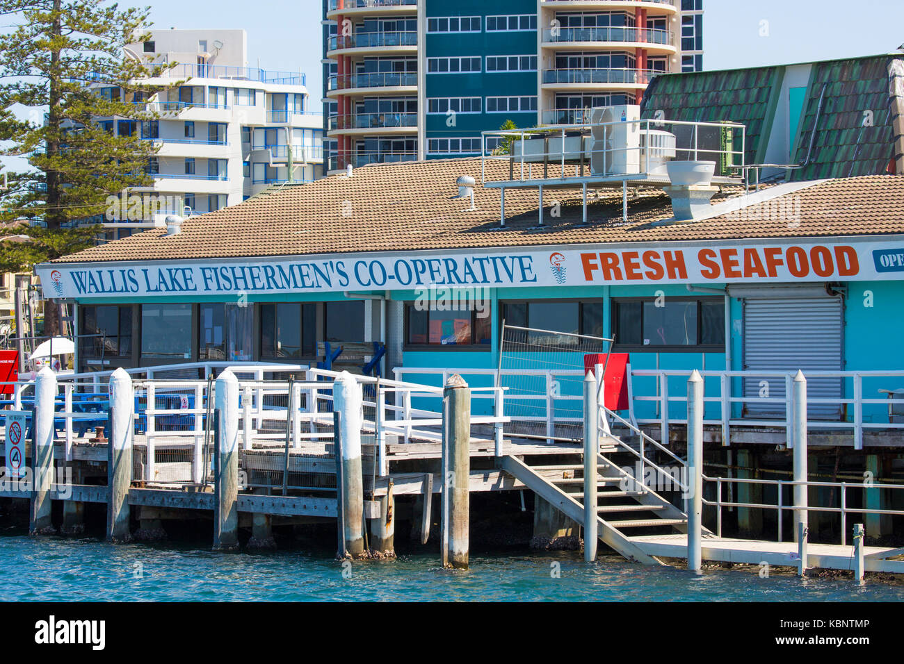 Wallis lake fishermens cooperative on Wallis Lake, Forster, New South ...