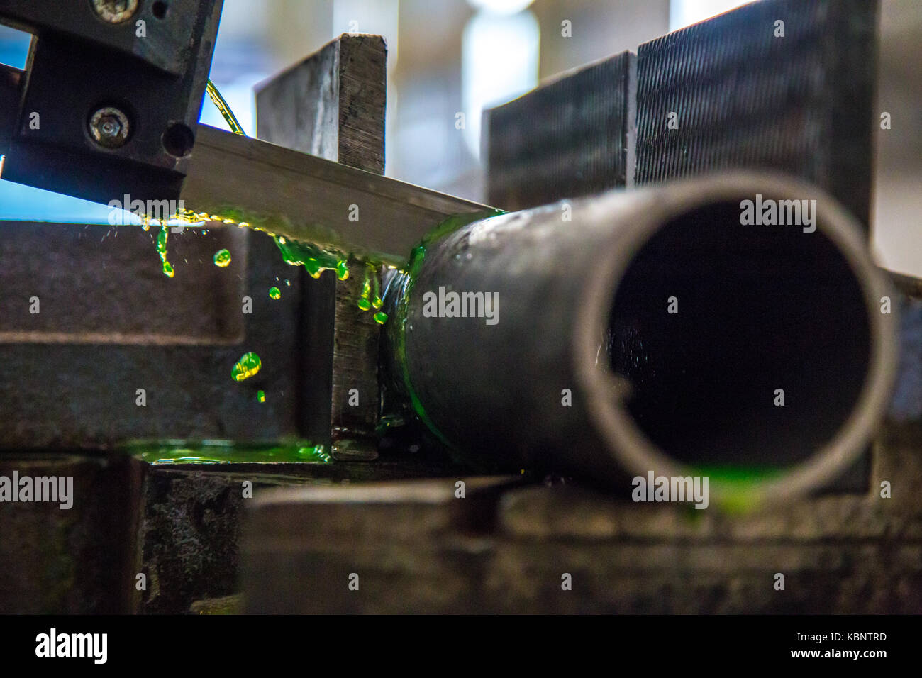 industrial cut tube machine Stock Photo - Alamy