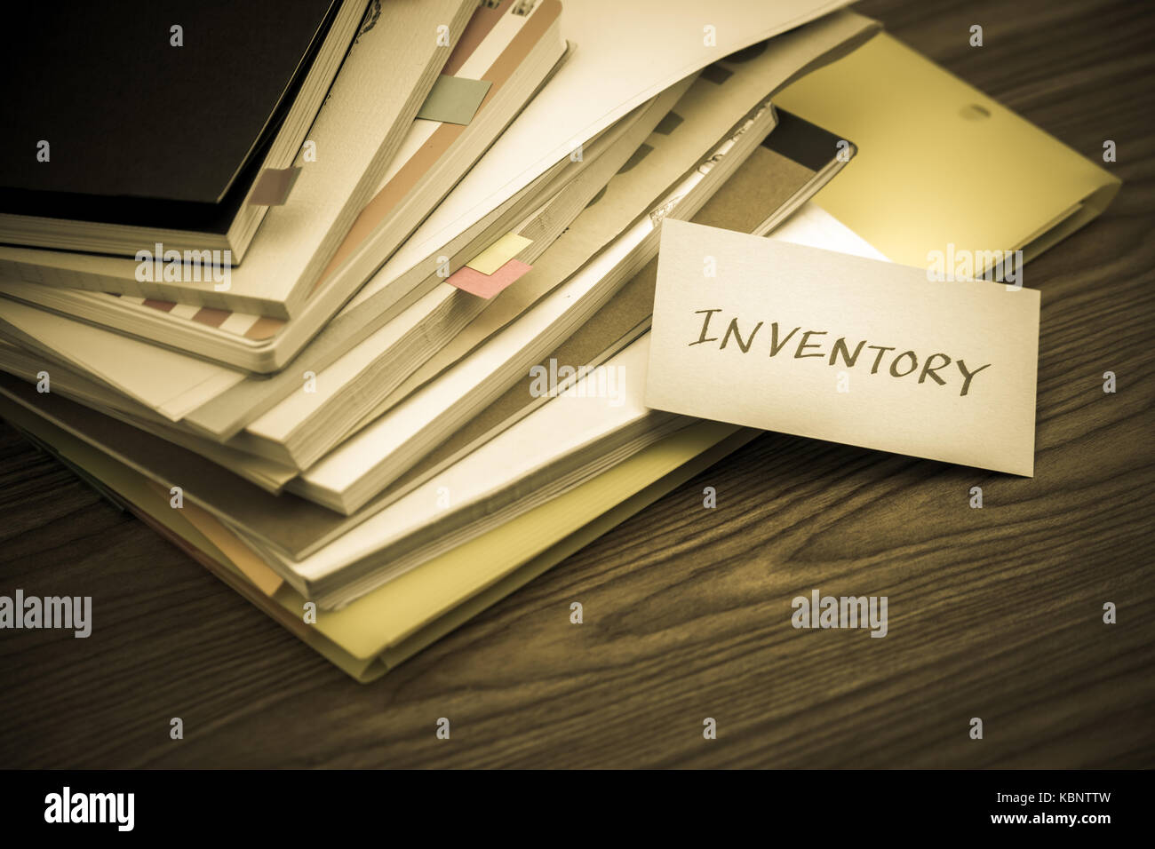 Inventory; The Pile of Business Documents on the Desk Stock Photo - Alamy
