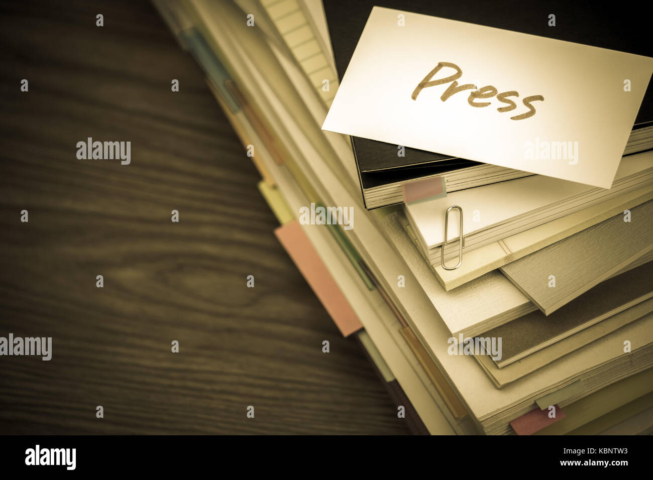Press; The Pile of Business Documents on the Desk Stock Photo - Alamy