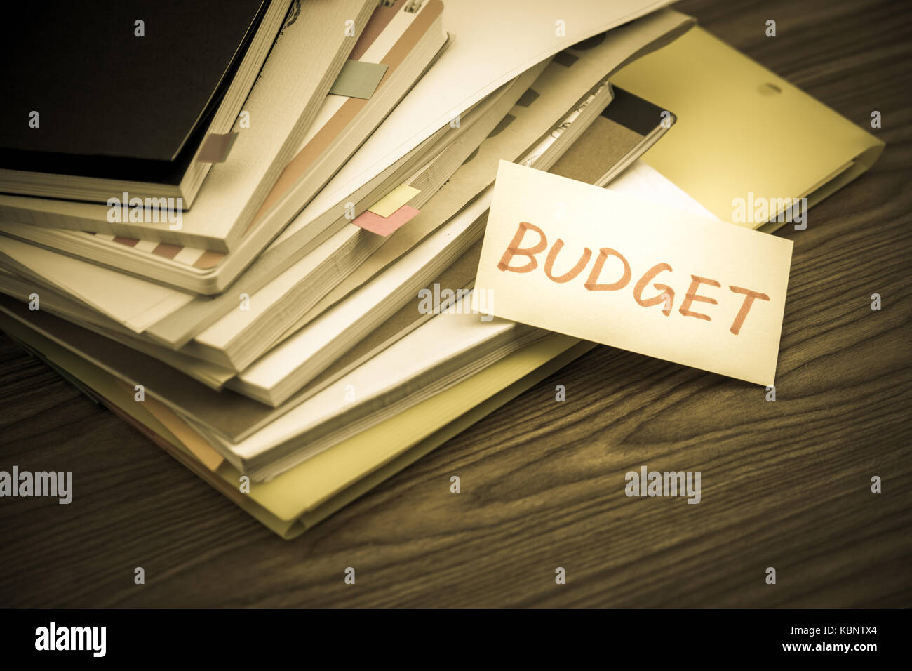 Budget; The Pile of Business Documents on the Desk Stock Photo - Alamy