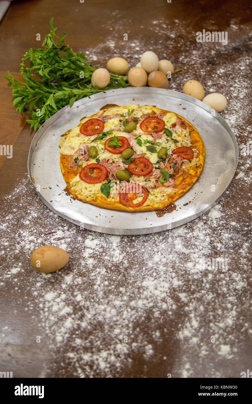pizza rustic brazil Stock Photo - Alamy