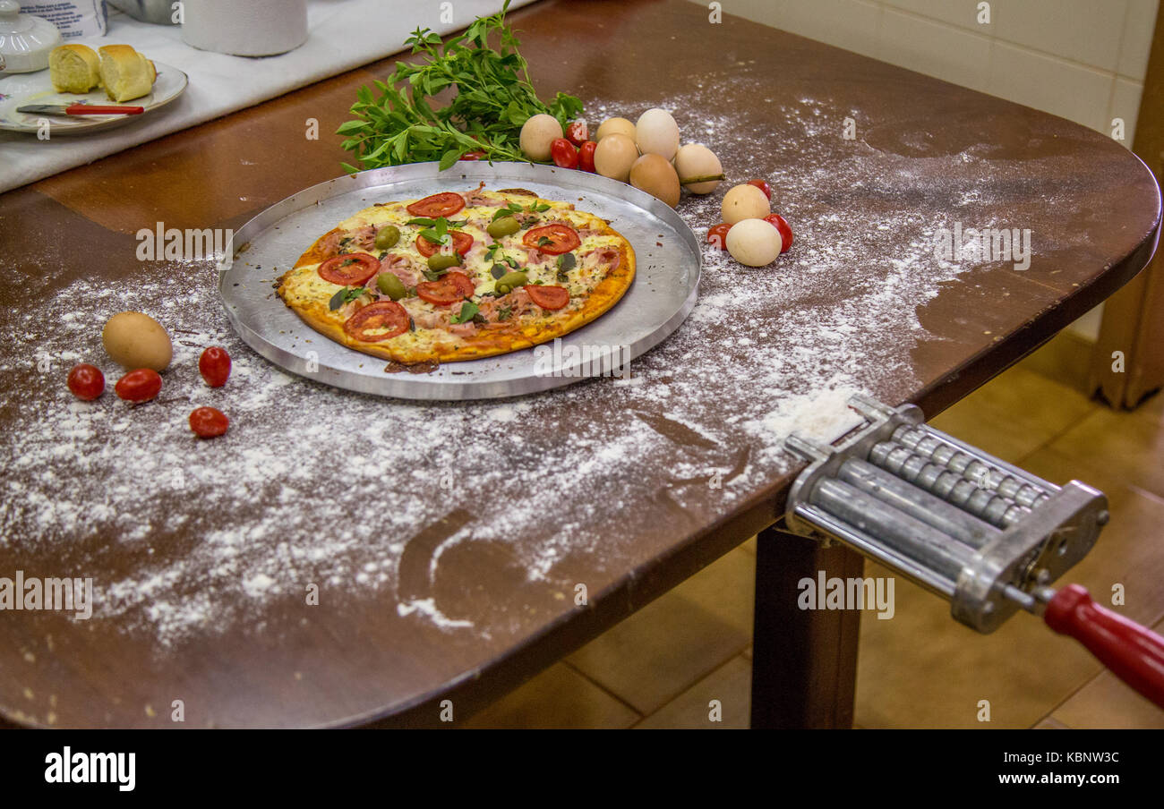 pizza rustic brazil Stock Photo - Alamy