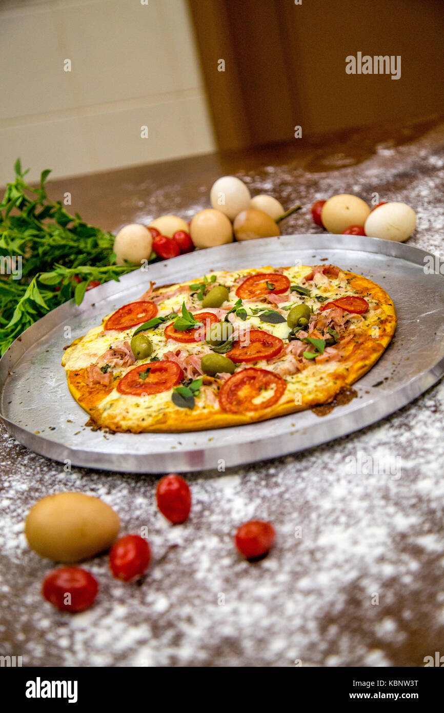 pizza rustic brazil Stock Photo - Alamy