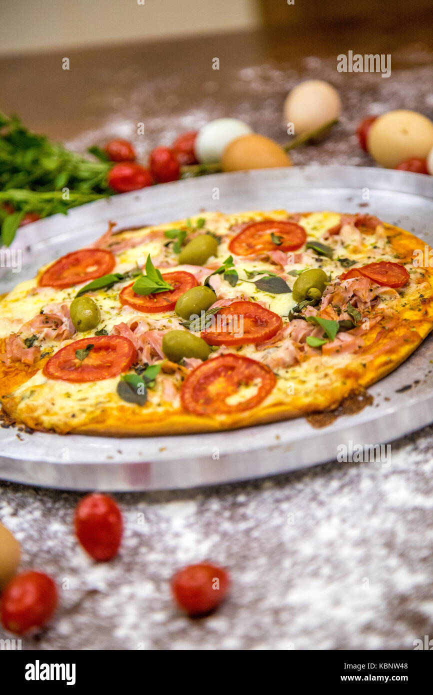 pizza rustic brazil Stock Photo - Alamy