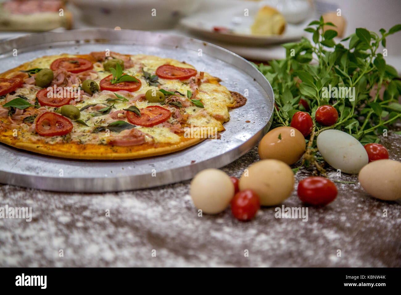 pizza rustic brazil Stock Photo - Alamy