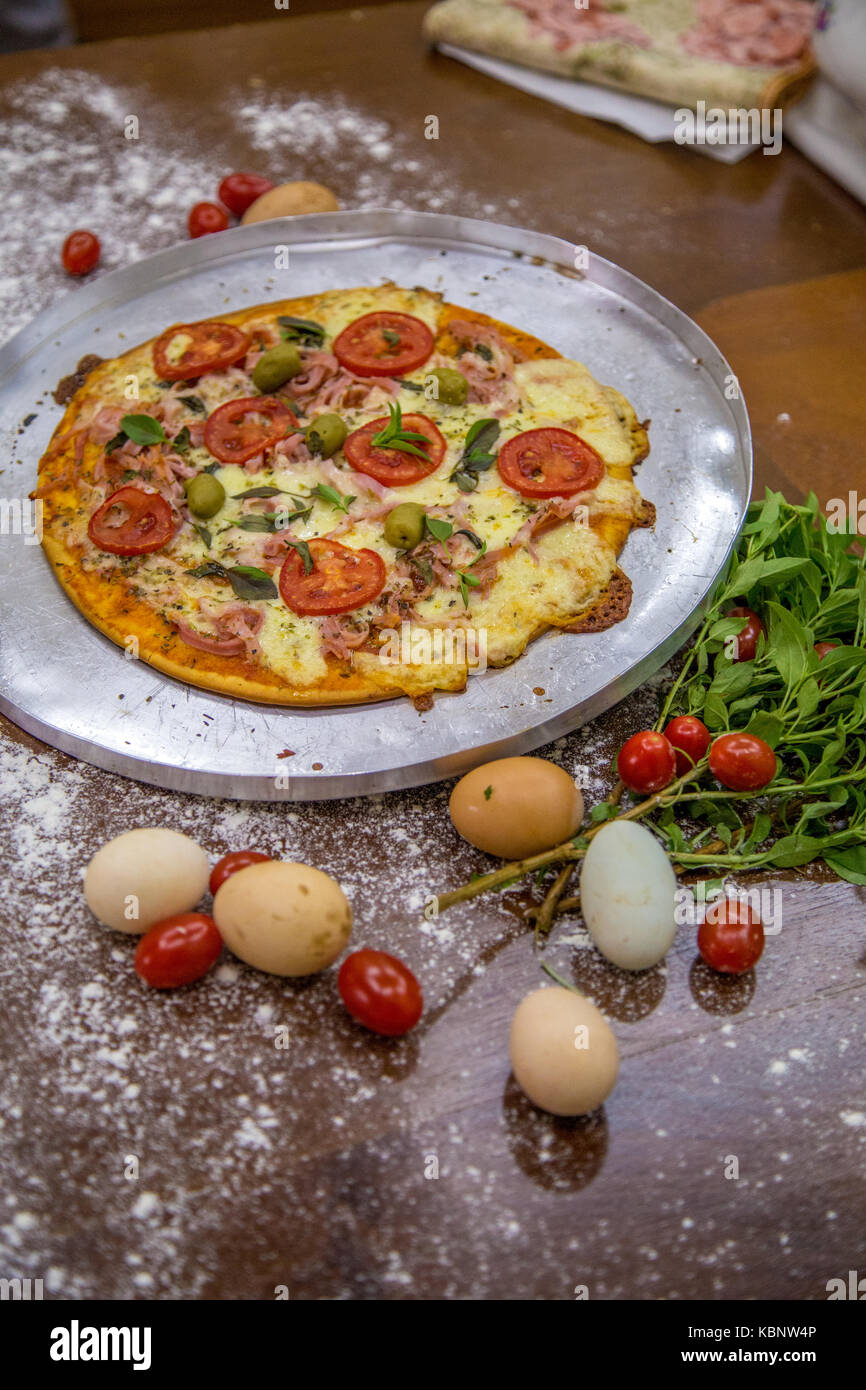pizza rustic brazil Stock Photo - Alamy