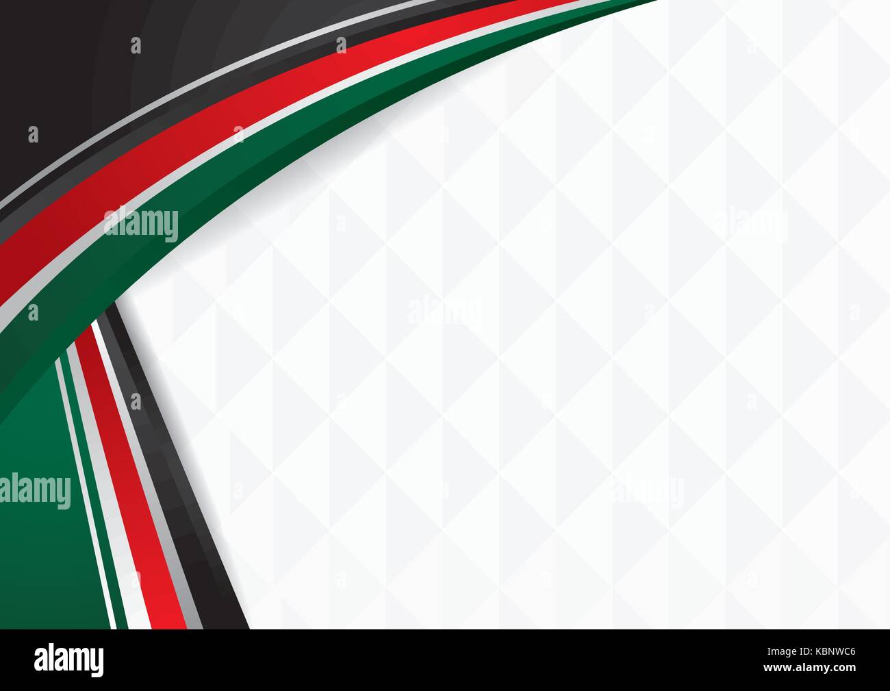 Abstract background with shapes with the colors of the flag of Kenya ...
