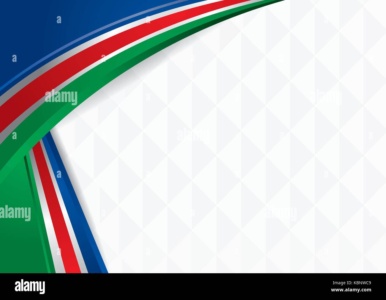 Abstract background with shapes with the colors of the flag of Namibia ...