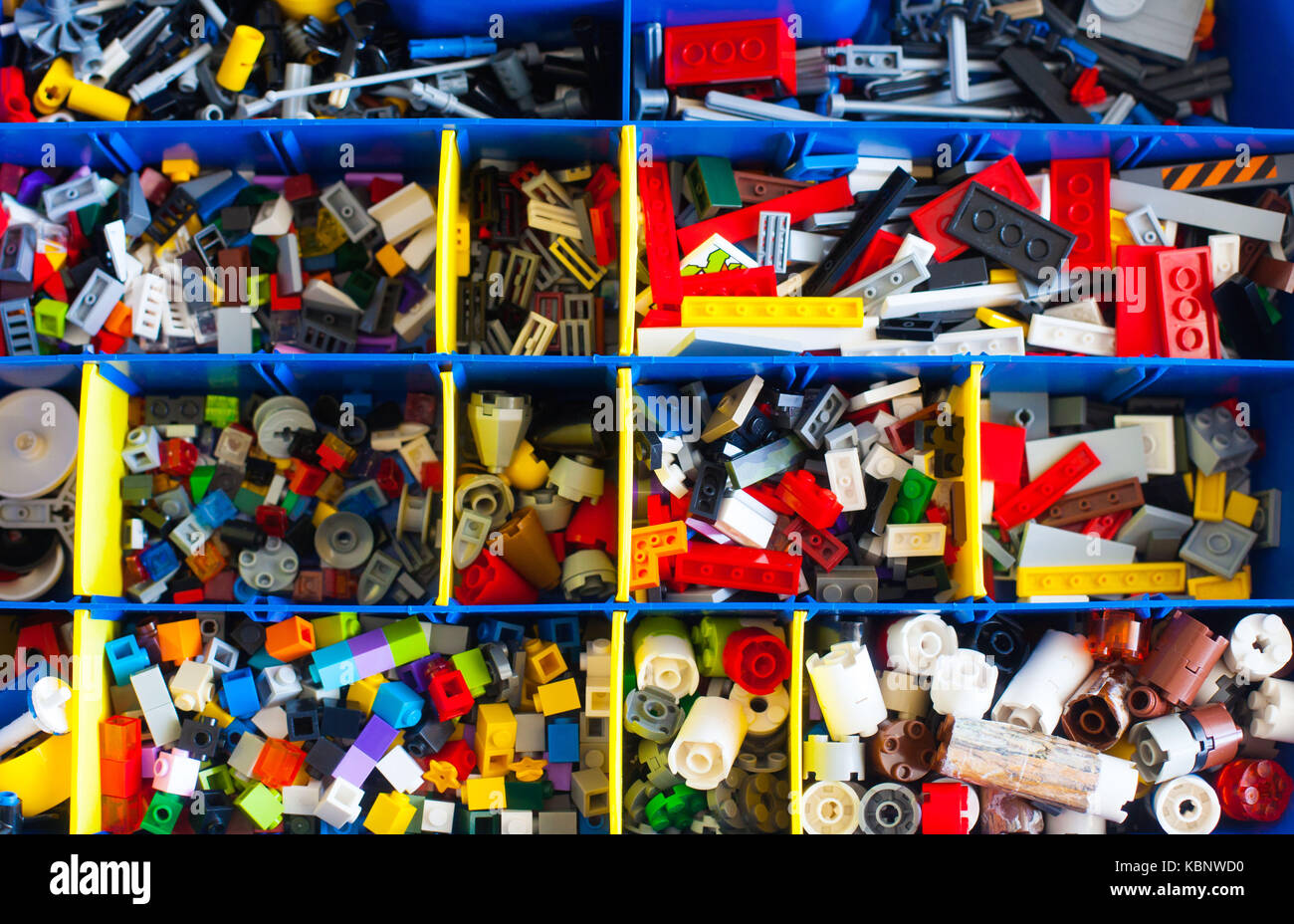Blocks of lego are sorted. Storage of lego classic Stock Photo - Alamy