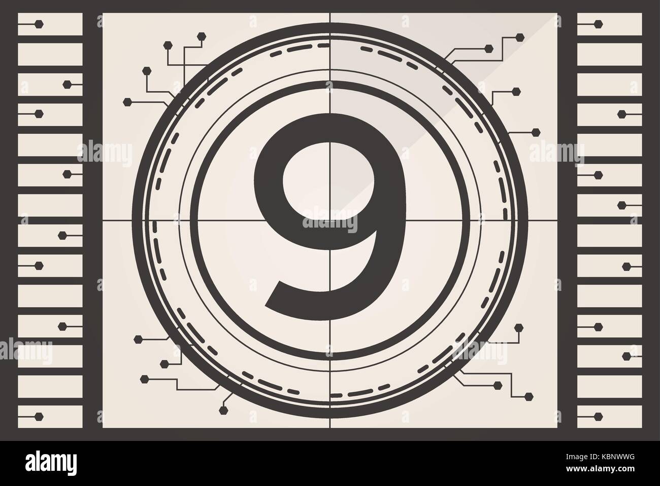 Film countdown clock Stock Vector Images - Alamy