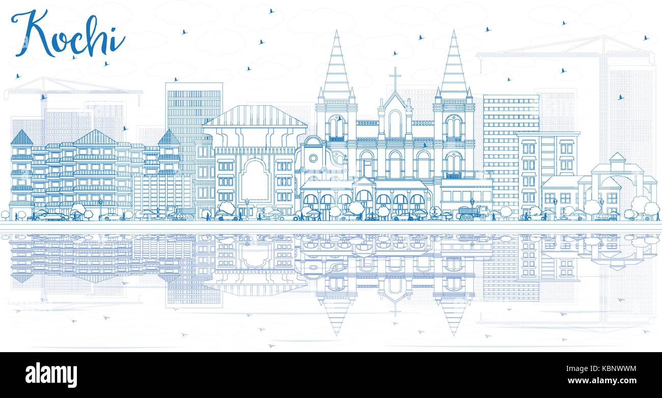 Kochi outline vector Stock Vector Images - Alamy
