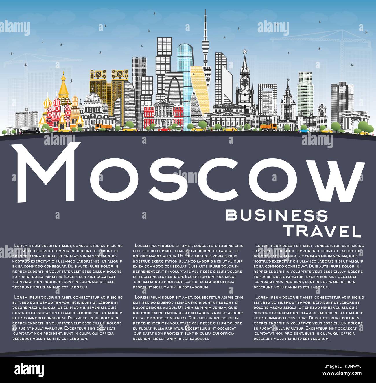 Moscow building view Stock Vector Images - Alamy