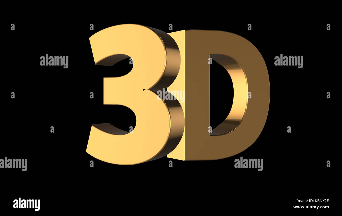 3d rendering of beautiful 3d wording with black background color Stock ...