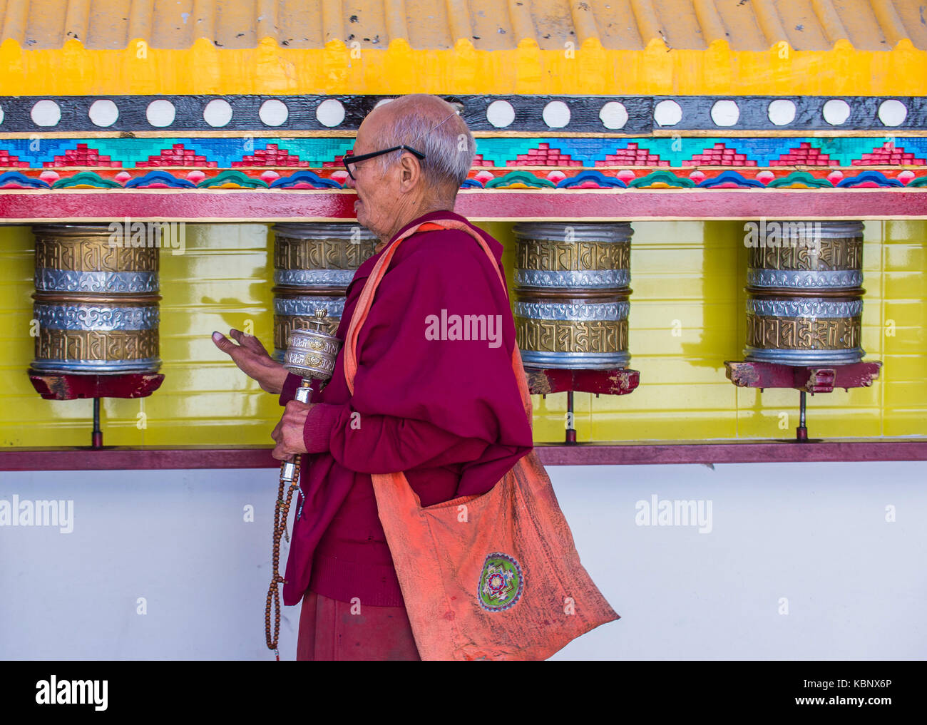 LEH, INDIA - SEPTEMBER 20, 2017: Portraite of Ladakhi man during the ...