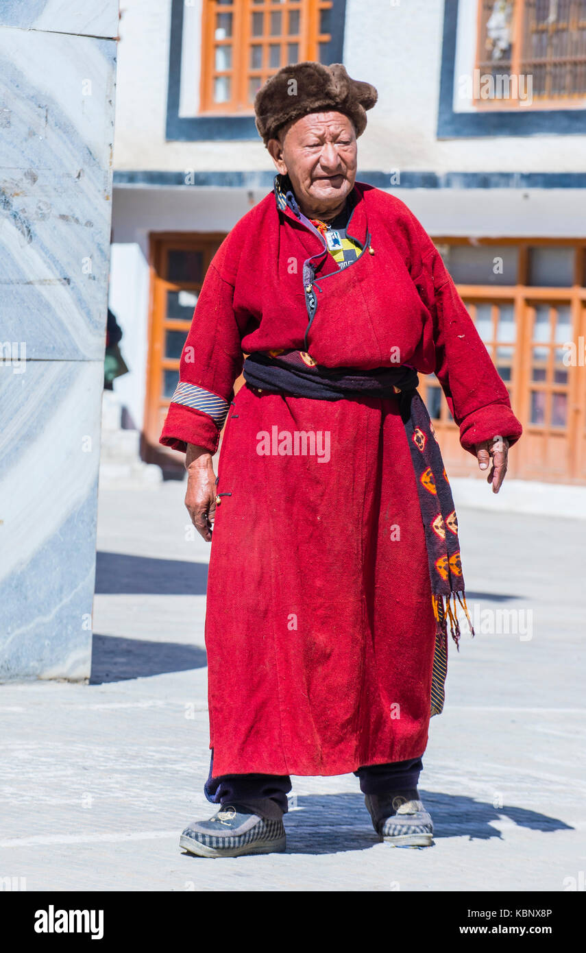 LEH, INDIA - SEPTEMBER 20, 2017: Portraite of Ladakhi man during the ...