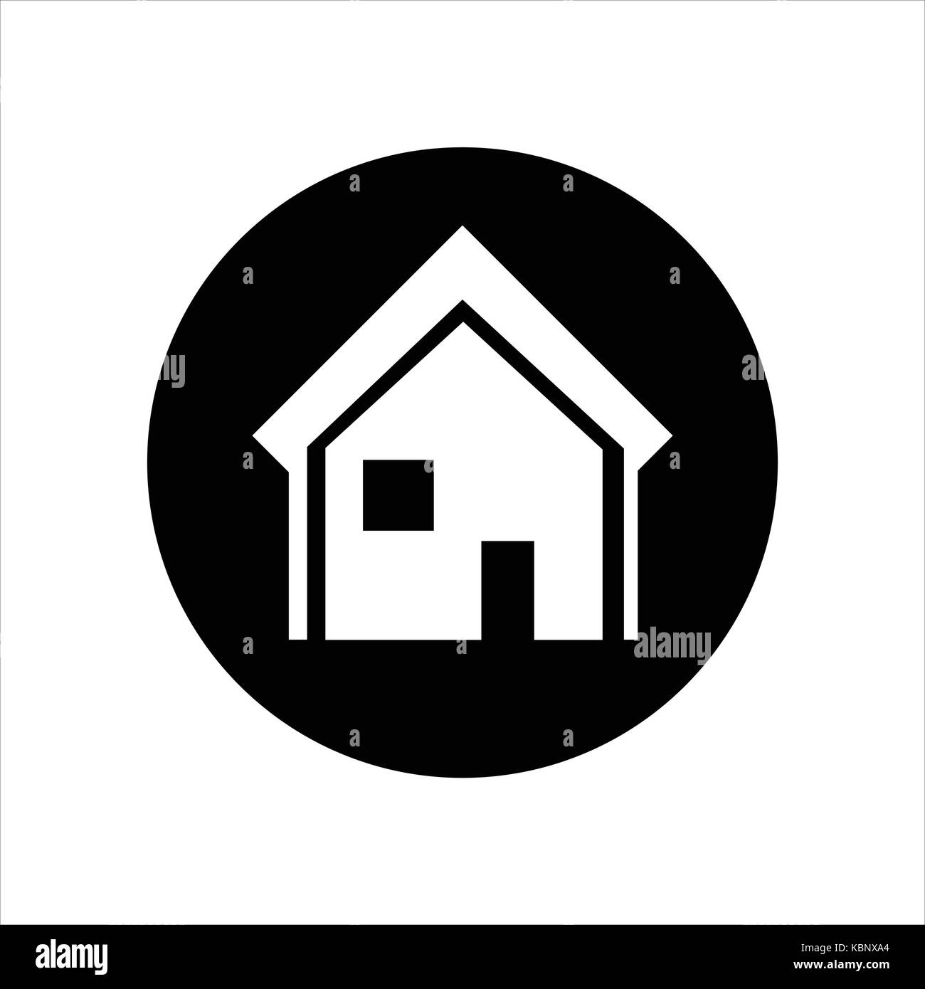 Real estate small house flat round vector icon Stock Vector Image & Art ...