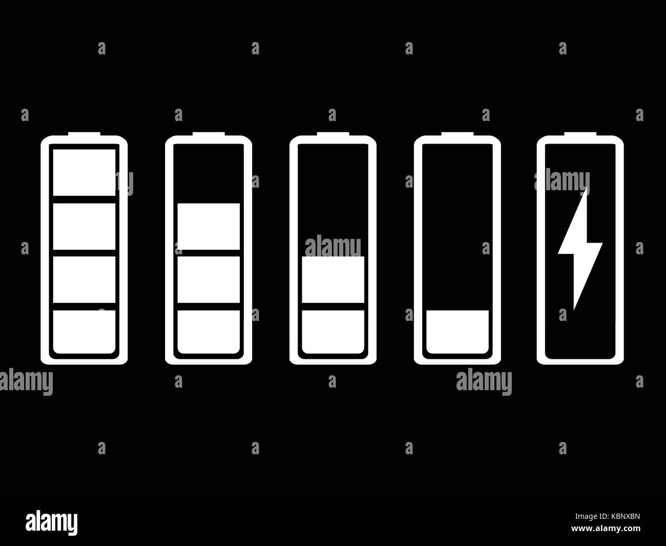Vector illustration battery indicator icon set Stock Vector Image & Art ...