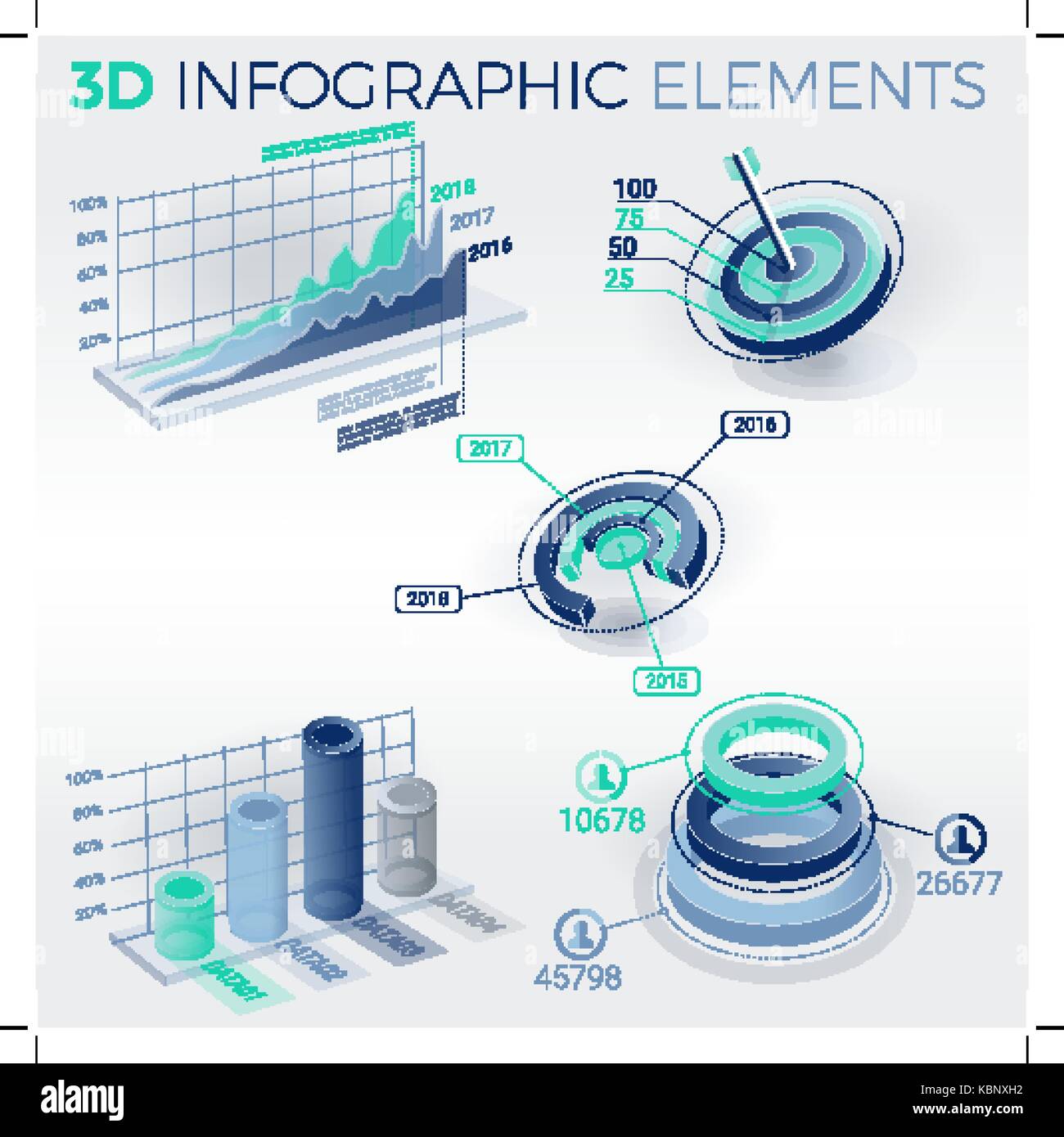 3D Infographic Elements Stock Vector Image & Art - Alamy
