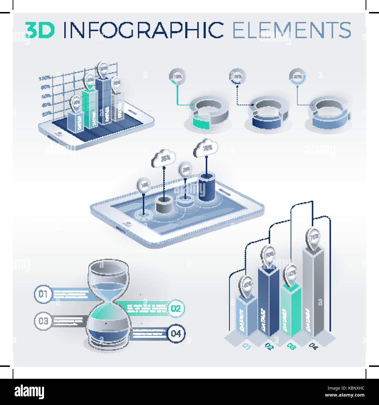 3D Infographic Elements Stock Vector Image & Art - Alamy