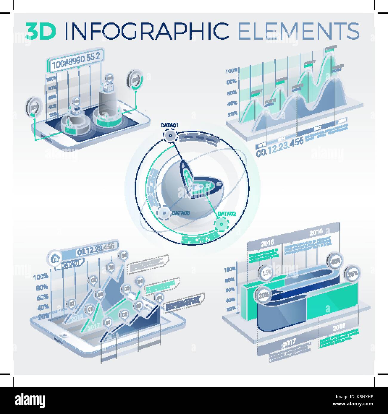 3D Infographic Elements Stock Vector Image & Art - Alamy