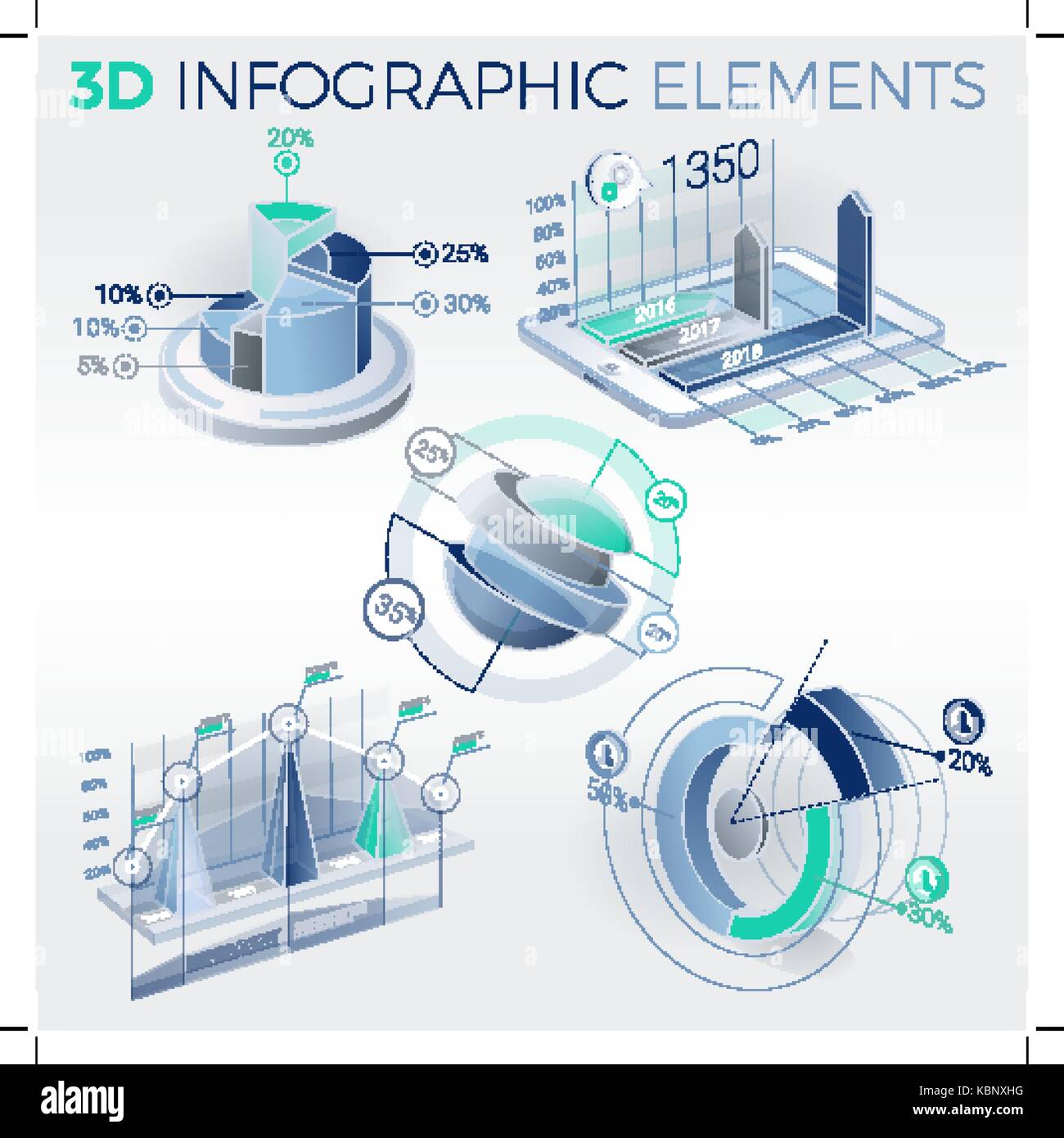 3D Infographic Elements Stock Vector Image & Art - Alamy