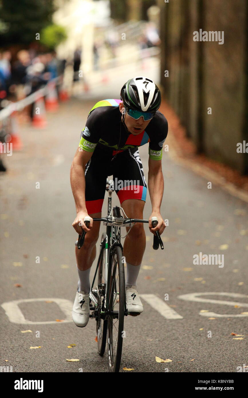 Cyclists Riding up Swains Lane in the Urban Hill Climb of 2017 Stock ...