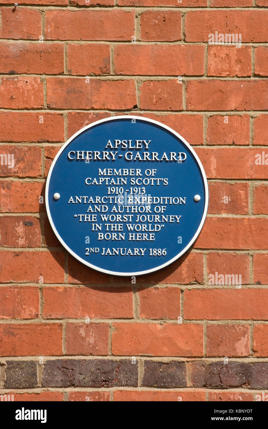 Birthplace of Apsley Cherry-Garrard Stock Photo - Alamy