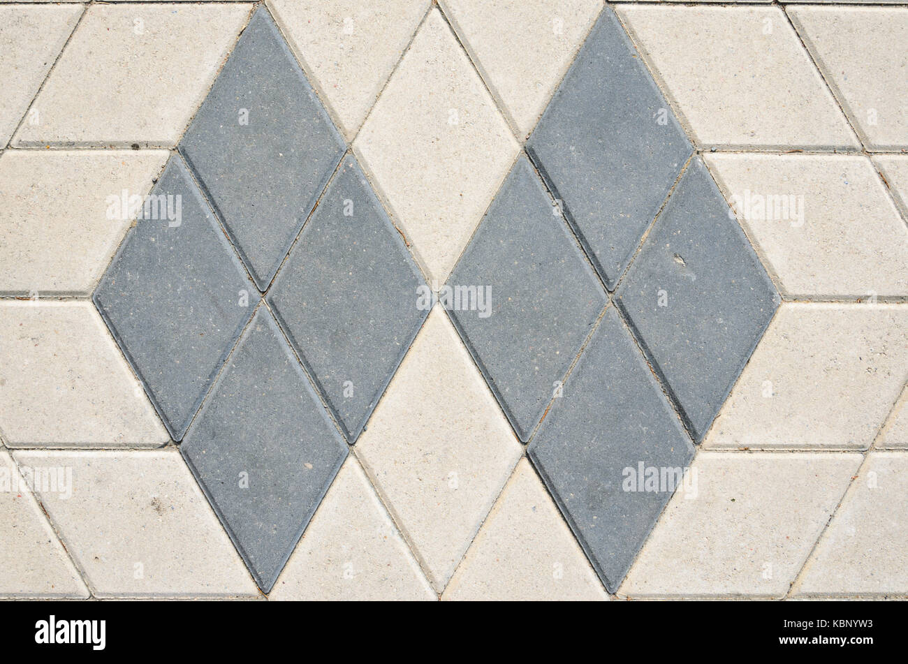 Gray Concrete Rhomboid Shape Paving Stone Texture. Sidewalk Background ...