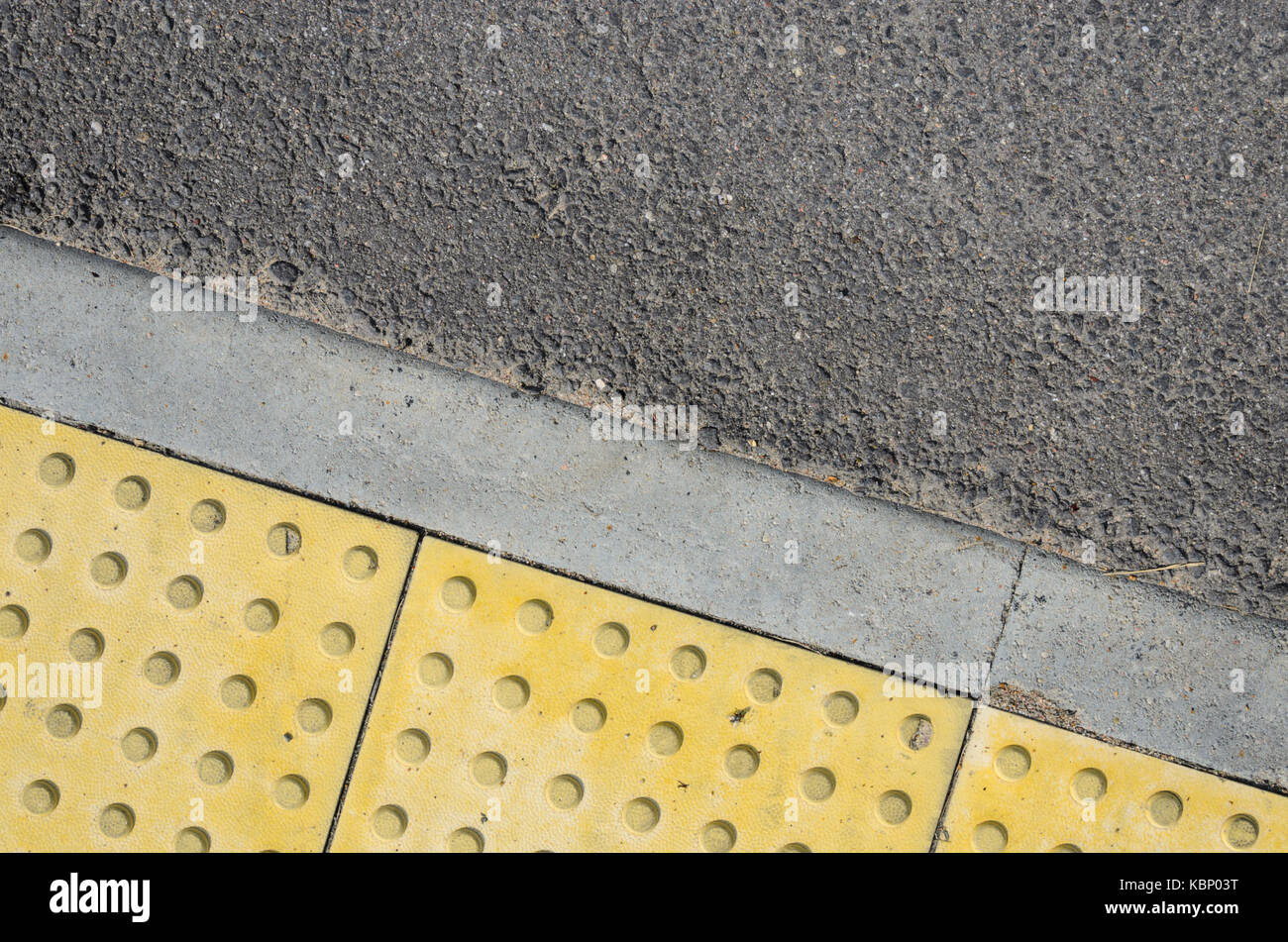Adjoining Pavement with a Tactile Tile for Blind Peoples and an Asphalt ...