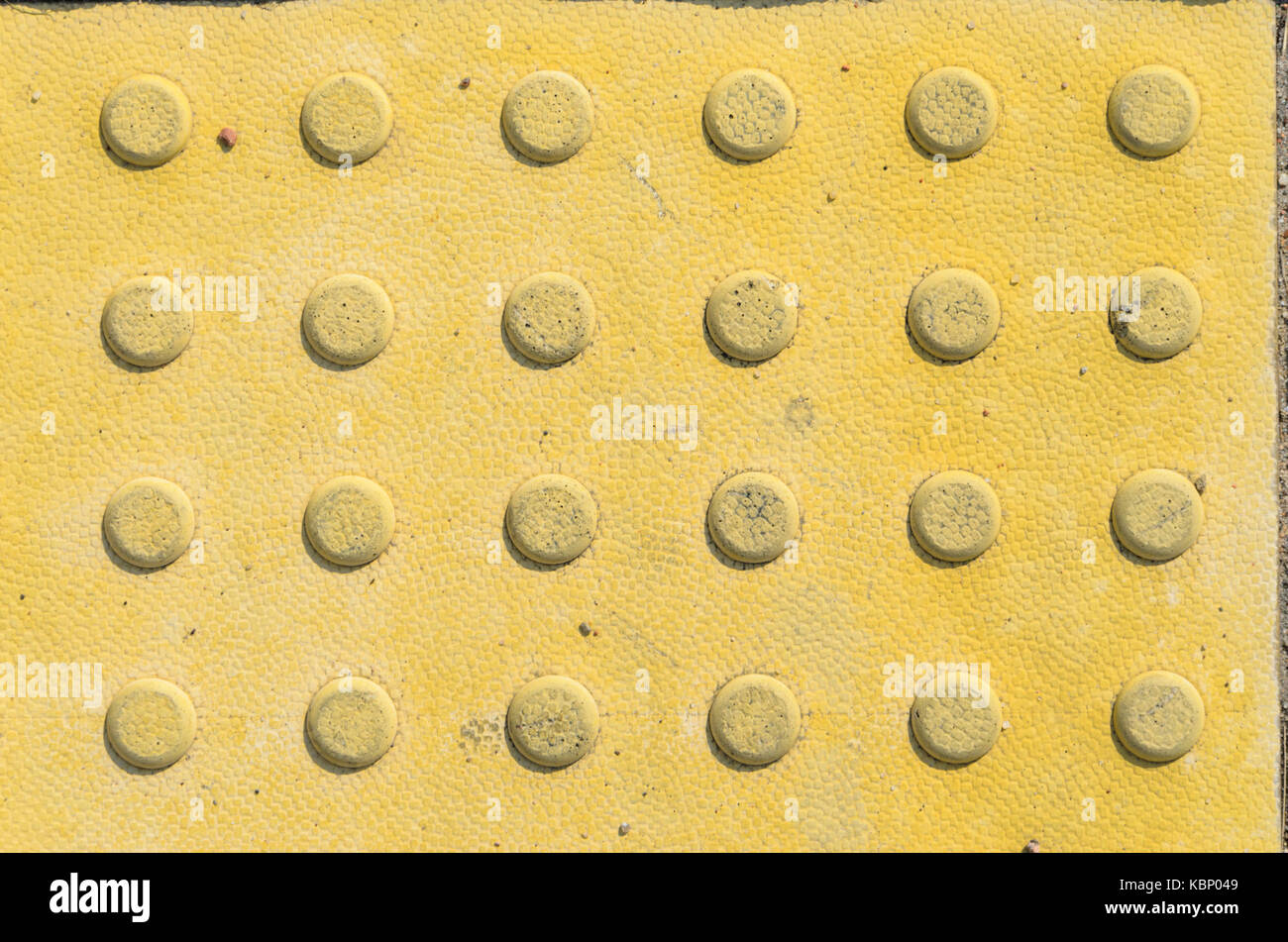 Tactile Paving Slabs Texture. Yellow Dot Walk Way, Blind Safety on ...