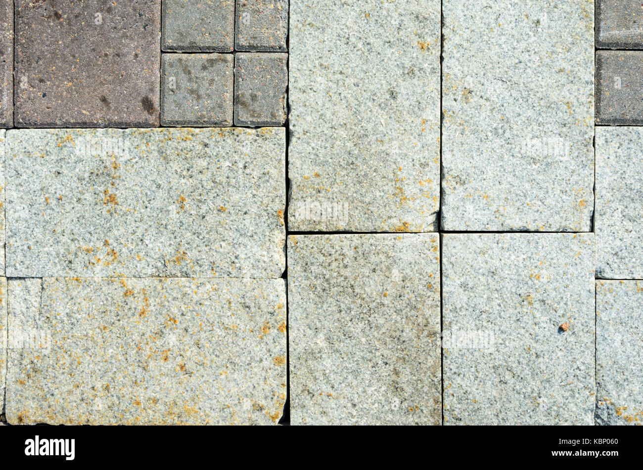Pavement Tiles from Granite Stone. The Texture of Natural Stone in the ...