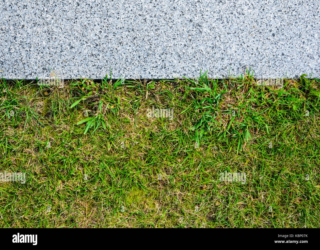 Gray Granite Pavement and Grass Lawn in Garden Decorative Texture Stock ...