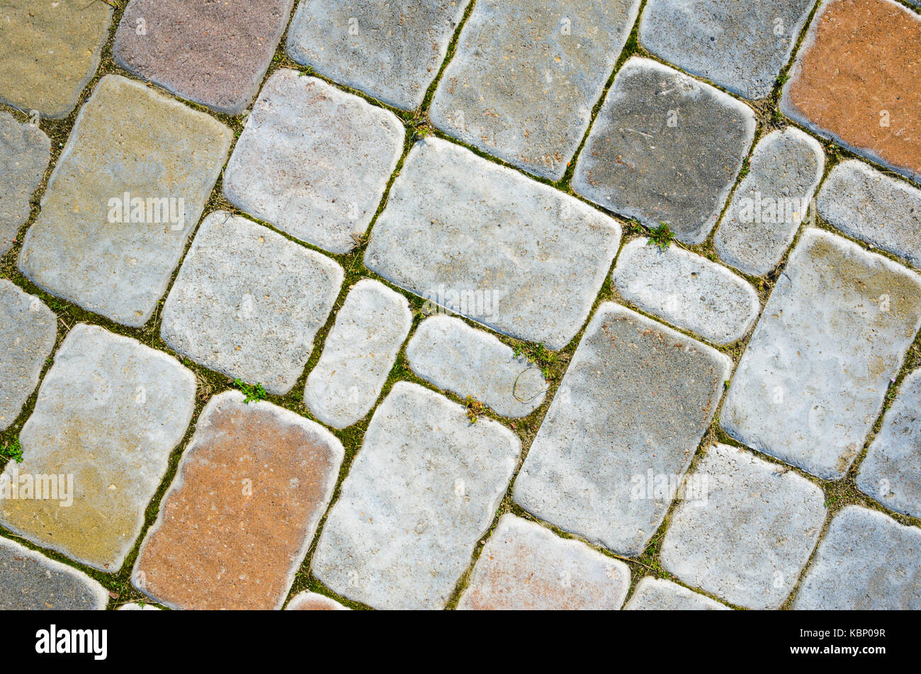 Multicolored Sidewalk Tile Texture. The Texture of Artificial Stone ...