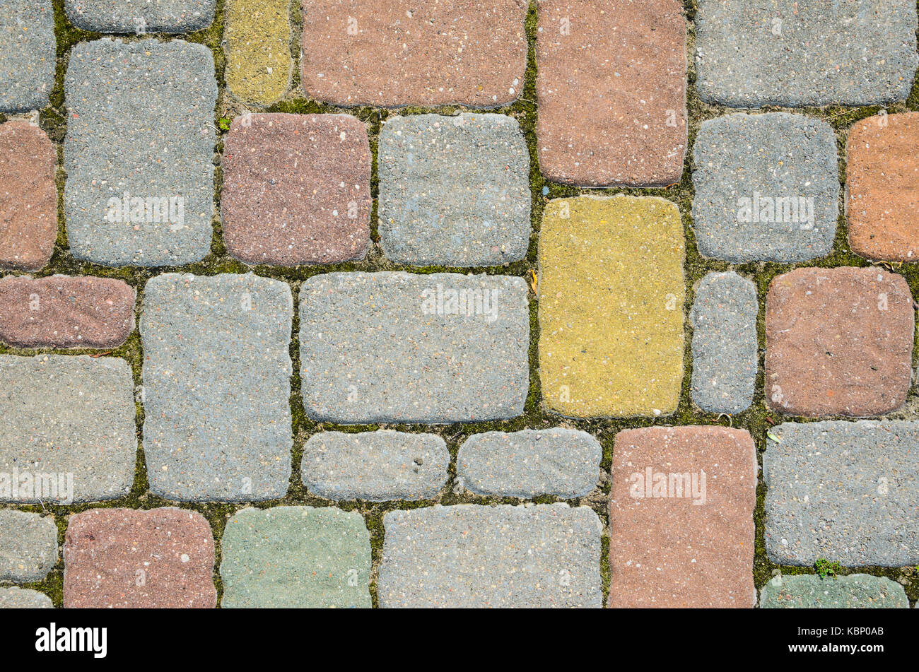Multicolored Sidewalk Tile Texture. The Texture of Artificial Stone ...