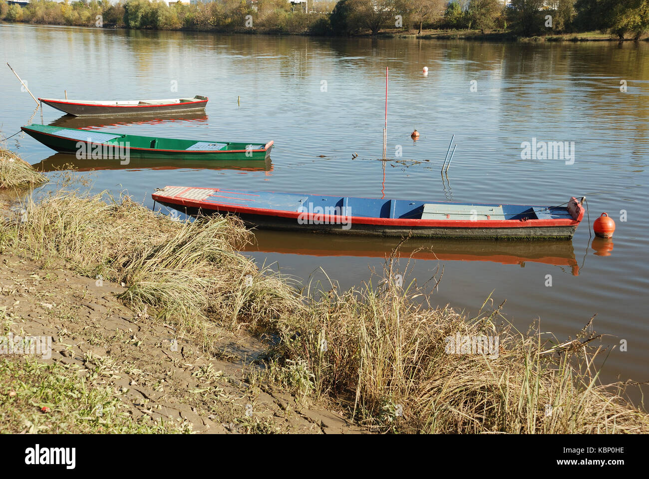 boat on a river Stock Photo - Alamy