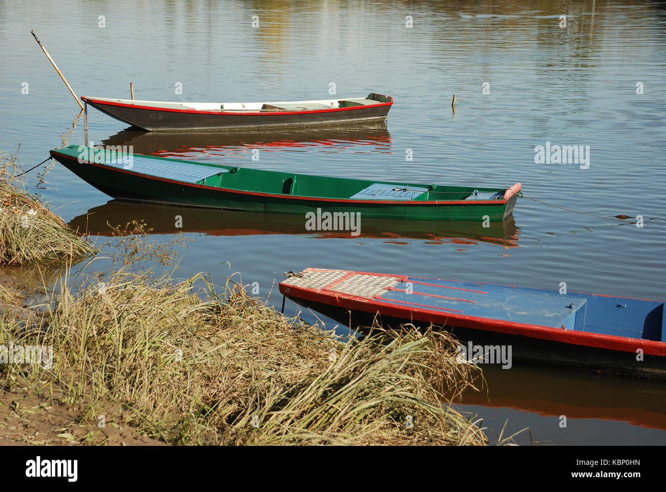 boat on a river Stock Photo - Alamy
