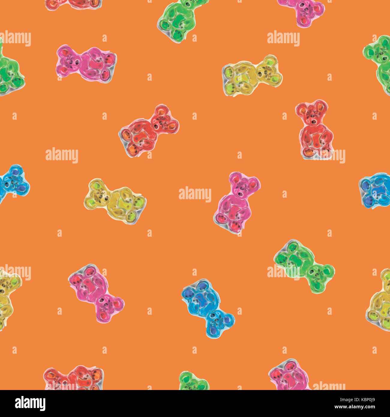 Color Bears Pattern - JPEG Illustration Stock Photo - Alamy