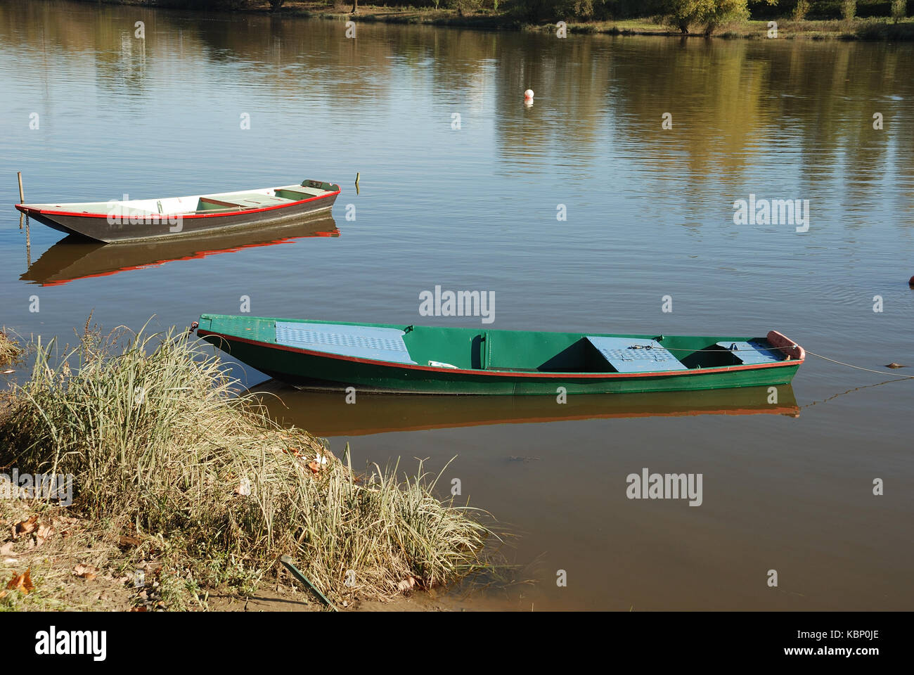 boat on a river Stock Photo - Alamy