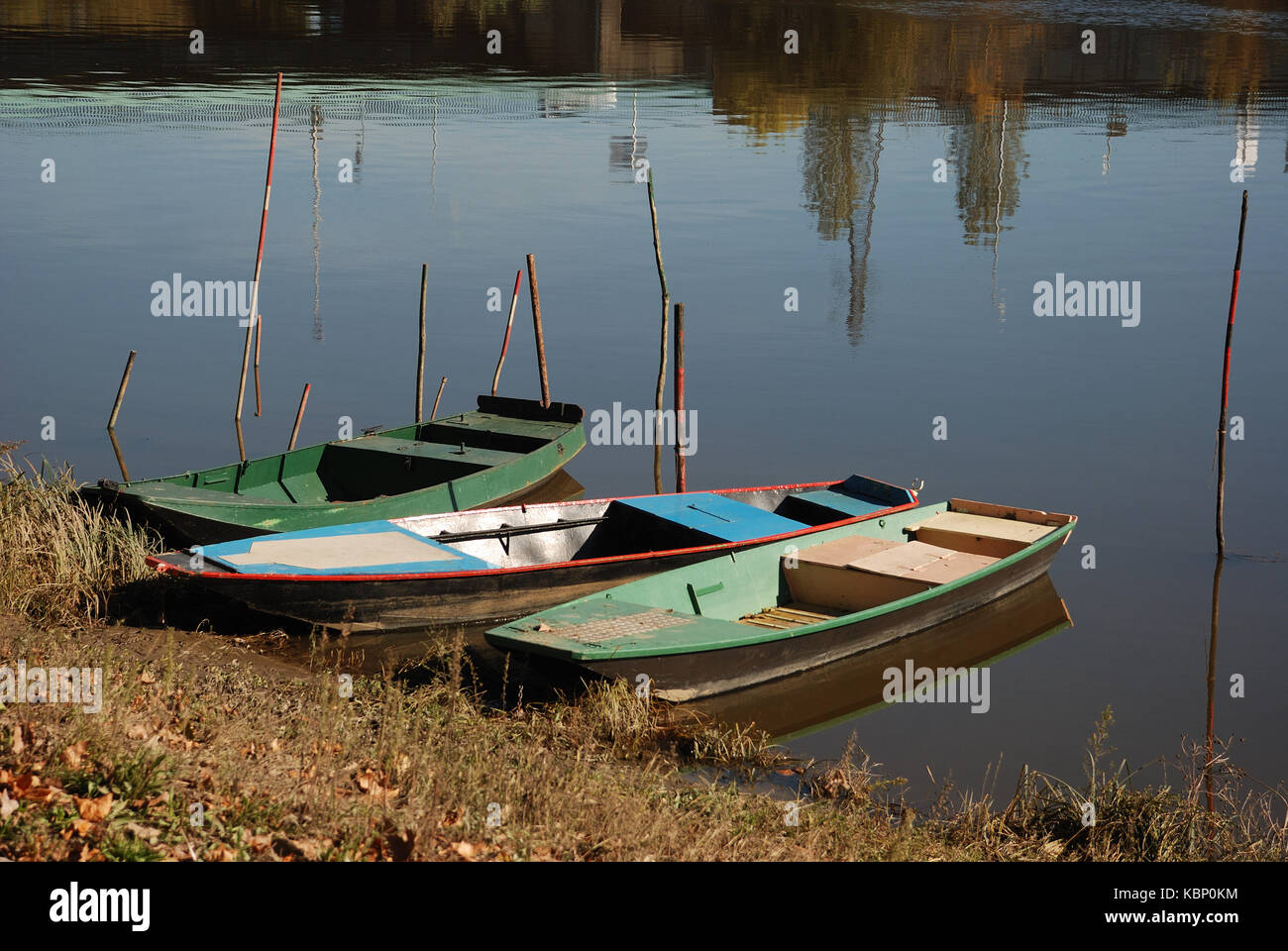 boat on a river Stock Photo - Alamy
