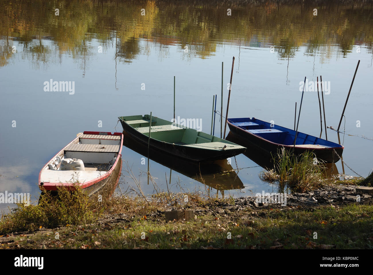 boat on a river Stock Photo - Alamy