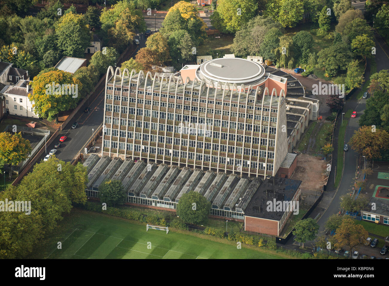 Aerial photo of Toastrack Building Manchester Stock Photo - Alamy