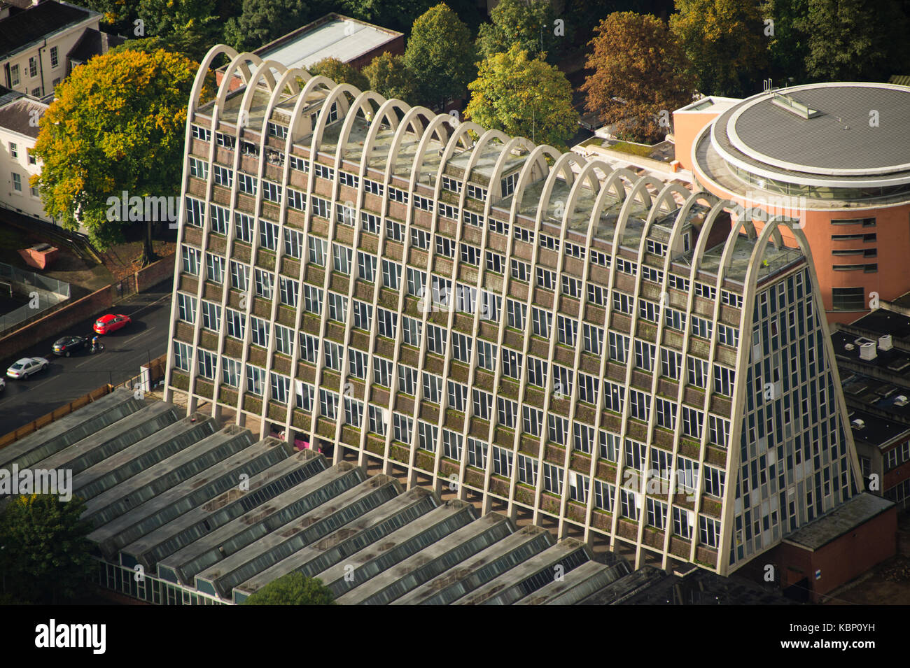 Aerial photo of Toastrack Building Manchester Stock Photo - Alamy