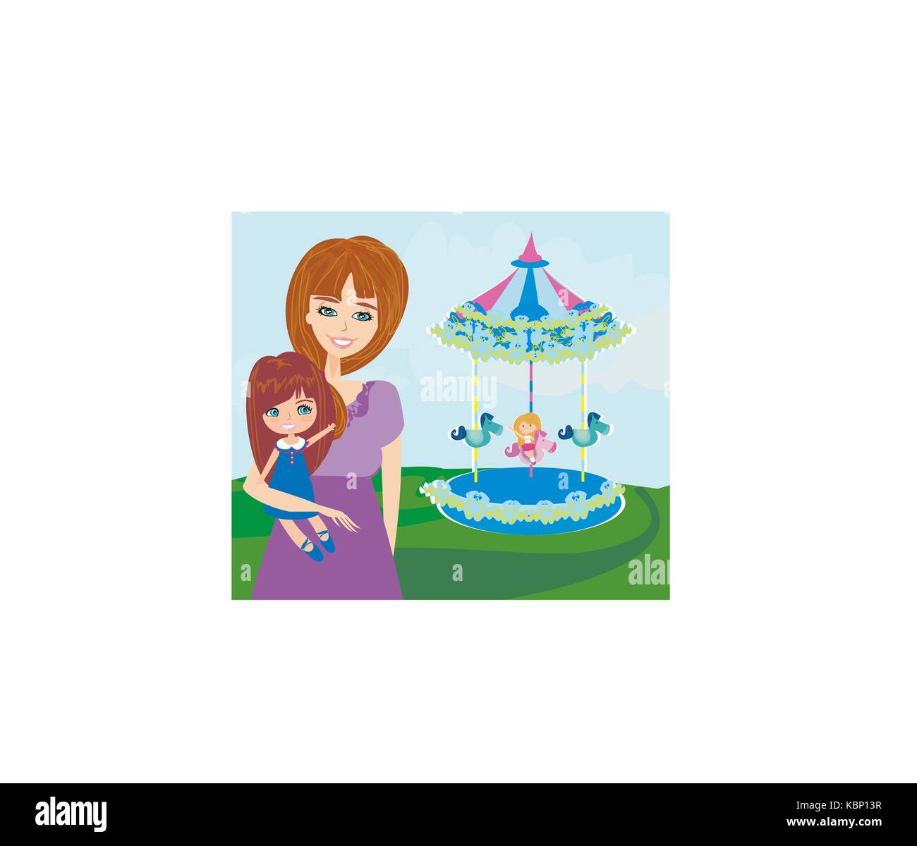 Happy old mother daughter Stock Vector Images - Alamy