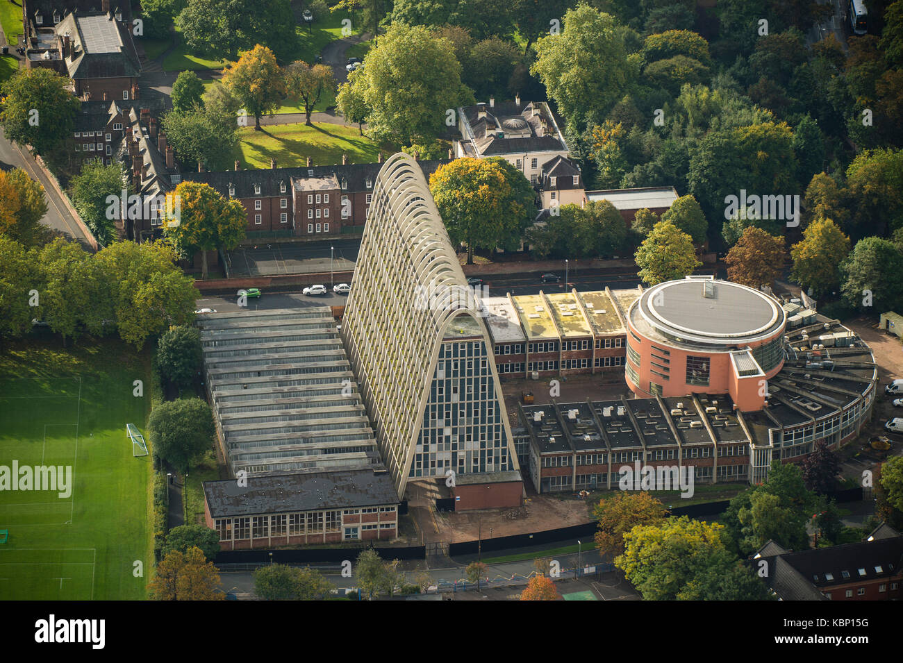 Aerial photo of Toastrack Building Manchester Stock Photo - Alamy