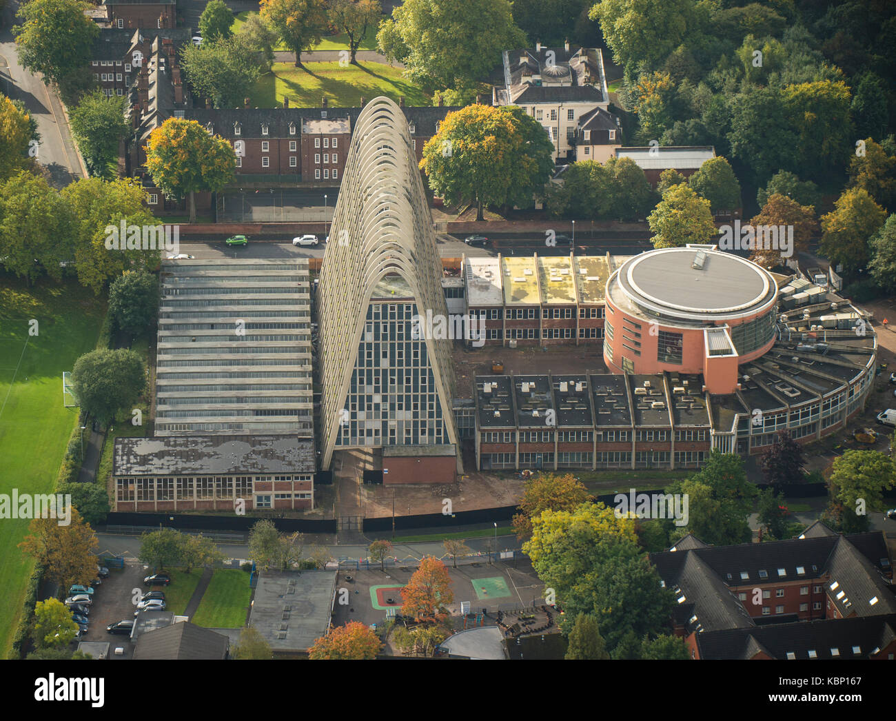 Aerial photo of Toastrack Building Manchester Stock Photo - Alamy