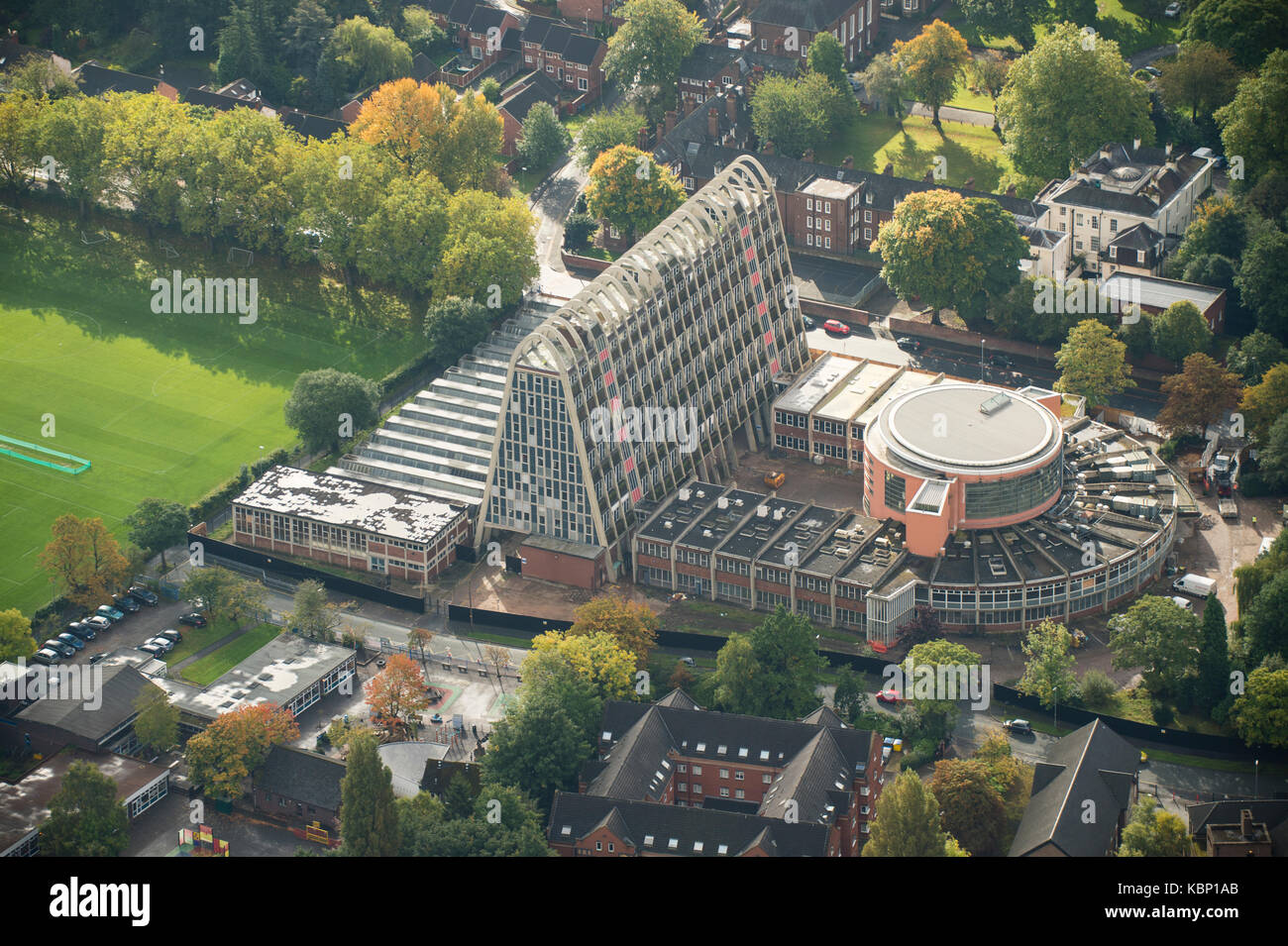 Aerial photo of Toastrack Building Manchester Stock Photo - Alamy