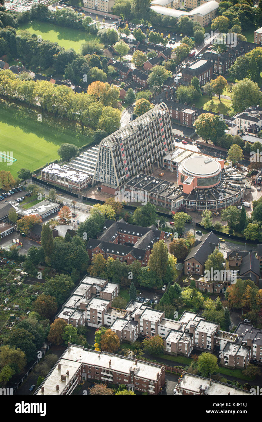 Aerial photo of Toastrack Building Manchester Stock Photo - Alamy