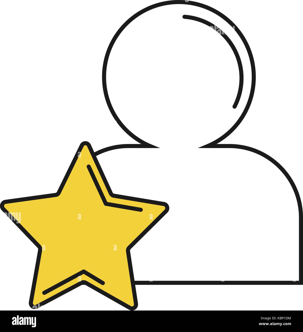 Vector illustration of the best worker. Icon with an image of a ...